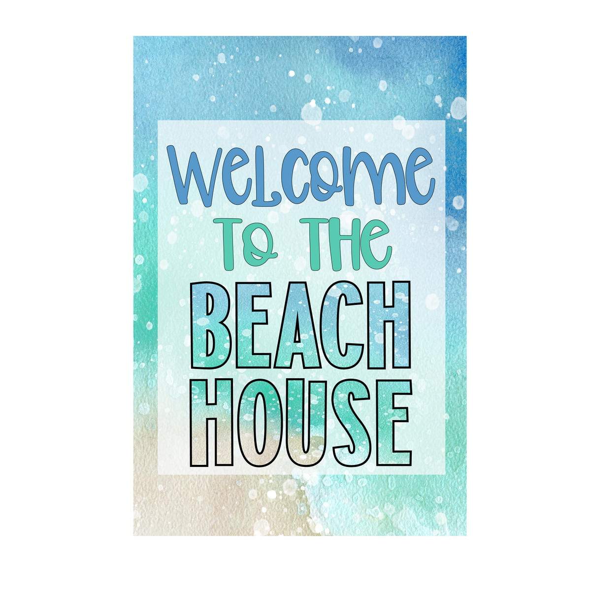 Welcome to the Beach House rectangle, Wreath Sign – Hot Mesh Mom Shop