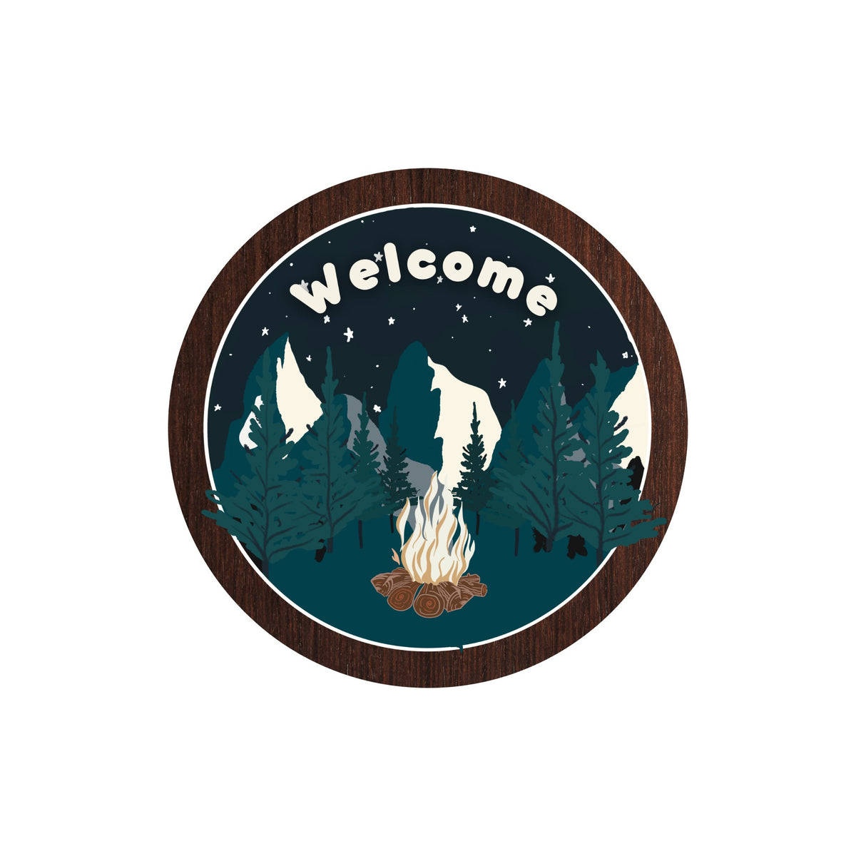 Welcome Camping wreath sign – Hot Mesh Mom Shop