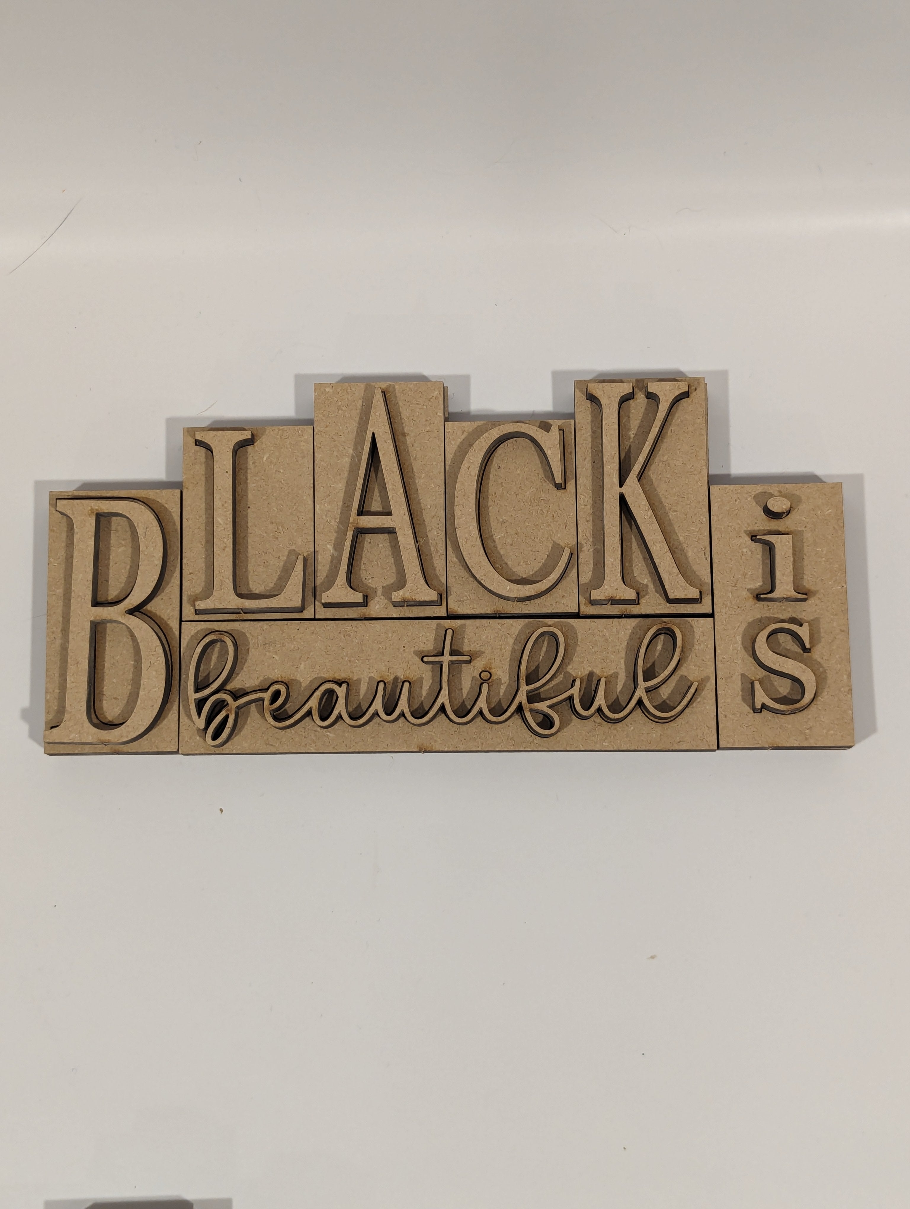 Black is Beautiful 3D word block – Hot Mesh Mom Shop