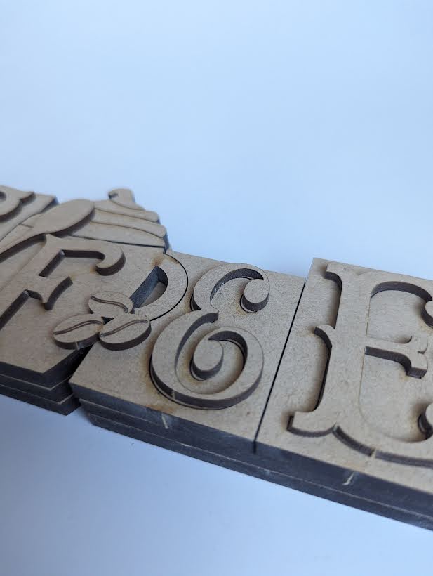 Coffee 3D word block – Hot Mesh Mom Shop