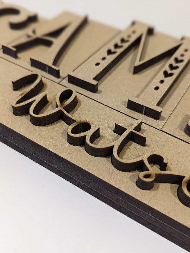 Family 3D word block – Hot Mesh Mom Shop