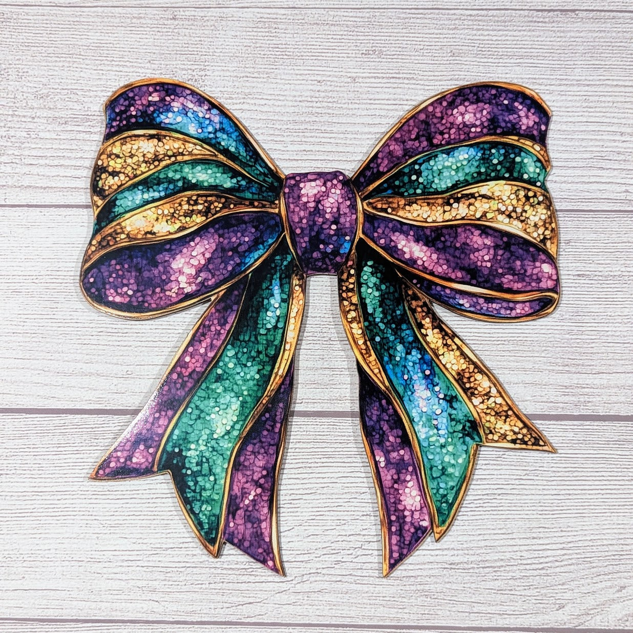 Mardi Gras bow sign – Hot Mesh Mom Shop