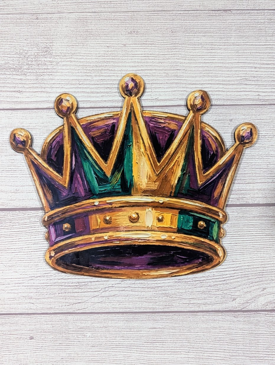 Mardi Gras crown sign – Hot Mesh Mom Shop
