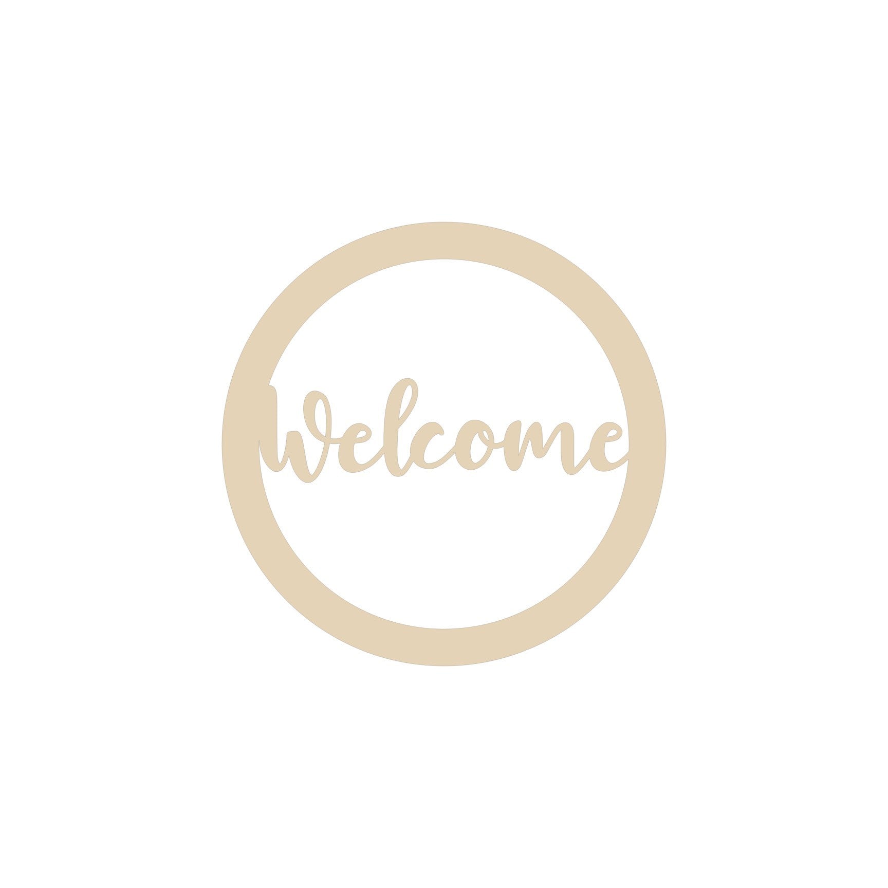 Welcome circle wood blank - 12" – Hot Mesh Mom Shop