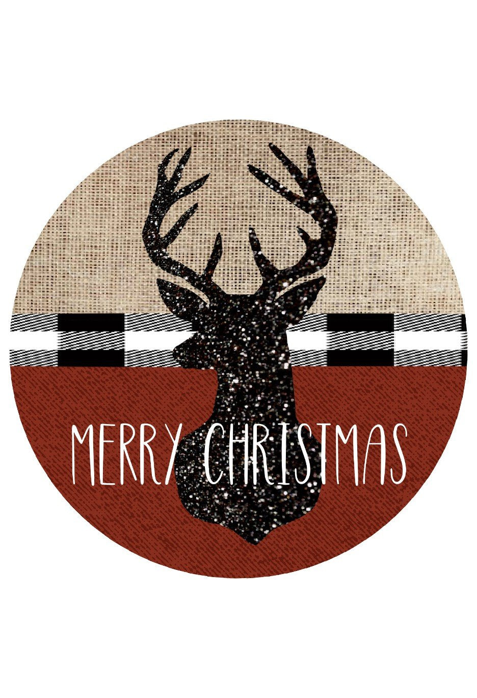 Rustic Deer - Wreath Sign – Hot Mesh Mom Shop